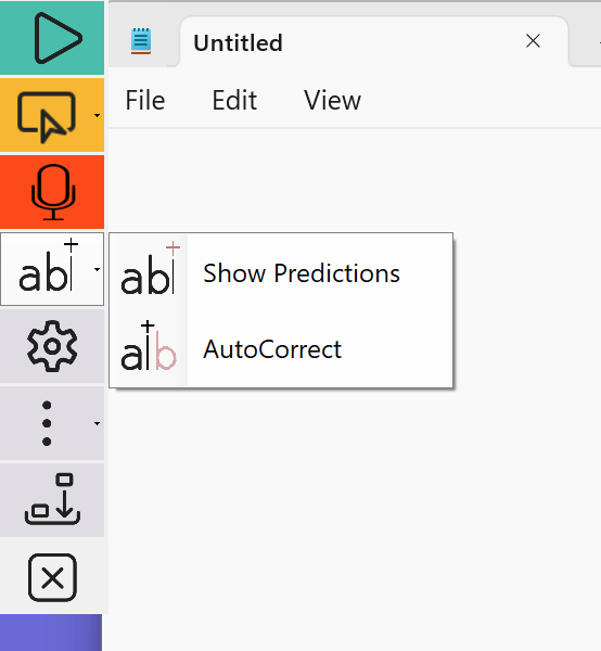Turn on word prediction